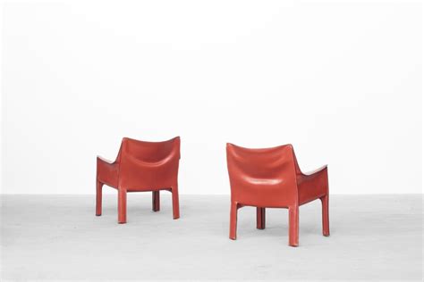 Pair Of Lounge Chairs Mod Cab By Mario Bellini For Cassina Italy