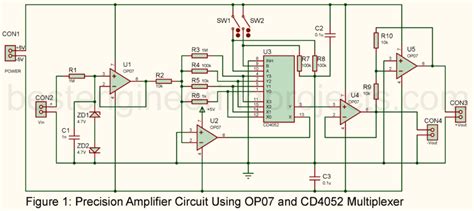 How To Build A Precision Amplifier Circuit Using Op07 And Cd4052