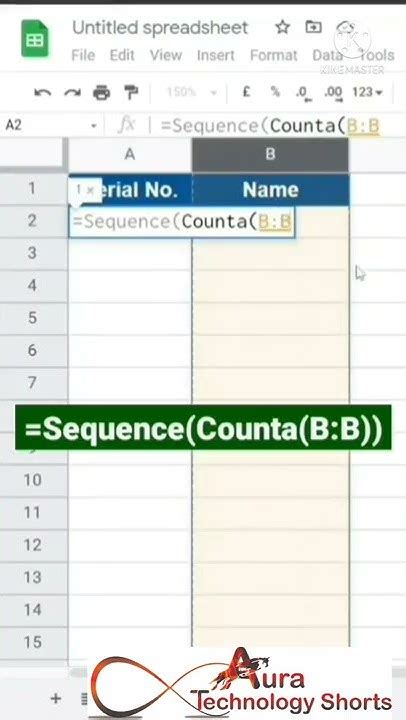 Automatic Serial Numbers In Excel Shorts Viralshorts Autoserialnumber Youtube