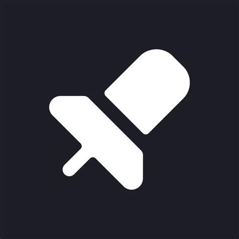 Pin Dark Mode Glyph Ui Icon Messenger Attach And Clip Information User Interface Design