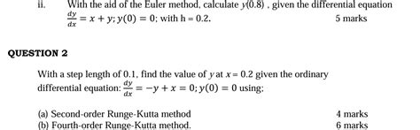 solved ii ﻿with the aid of the euler method calculate