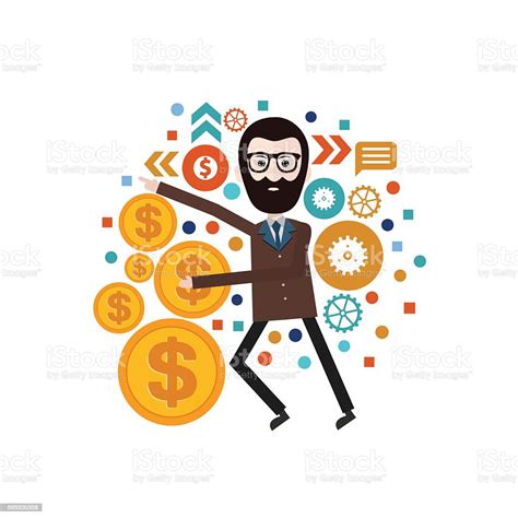 Businessman Design On Clean Background Vector Stock Illustration