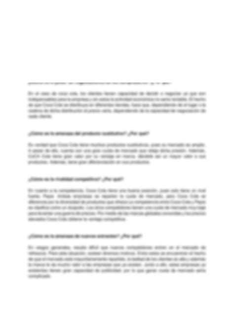 SOLUTION An Lisis De Marketing De La Empresa Coca Cola Ejemplo Studypool