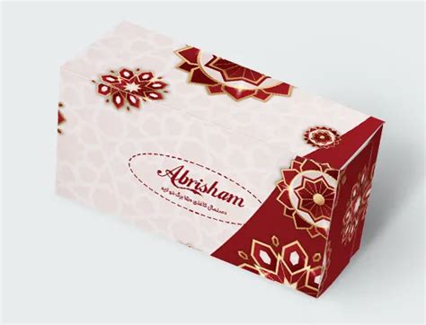 طرح لایه باز جعبه دستمال کاغذی گرافیک با طعم تربچه