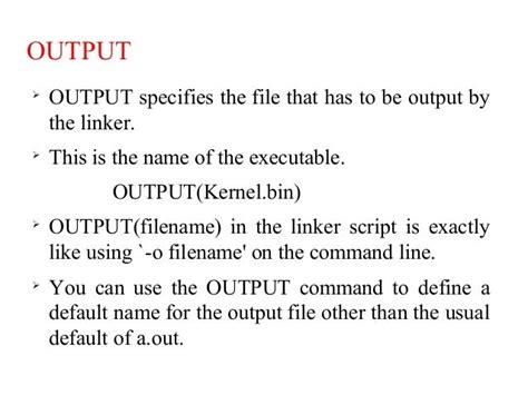Linker Scripts