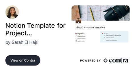 Notion Template For Project Management And Virtual Assistant By Sarah