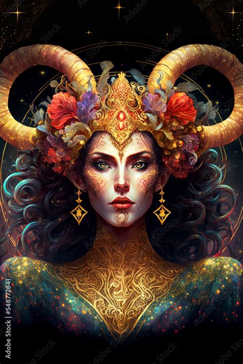 Zodiac Sign Character Illustration Of Aries Astrological Sign
