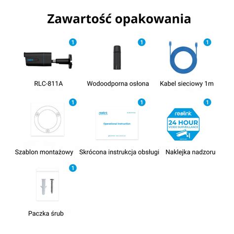 Kamera Zewnętrzna Reolink Rlc 811a Czarna Sklep Inteligentny Dom