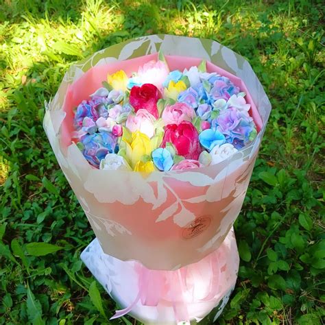 Зефірні квіти D20см зі смаком малини полуницівишні 💐 Букет який не
