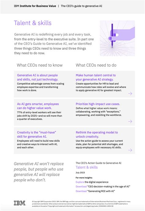 IBV The CEOs Guide To Generative AI Talent And Skills Content Lead