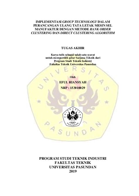 Pdf Implementasi Group Technology Dalam Perancangan Ulang Tata Letak