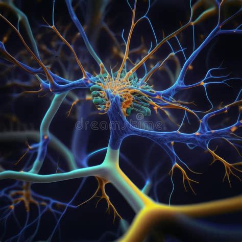 Network Of Neurons Human Nervous System Generative Ai Stock Illustration Illustration Of