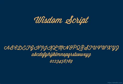 Wisdom Script Font Free Download [ttf Otf] Wisabo Fonts