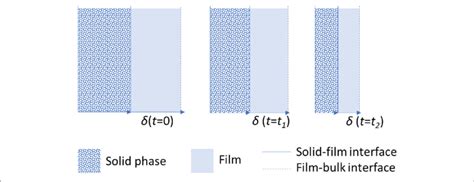 Solid Liquid Reaction System Evolution With Time Of The Shrinking