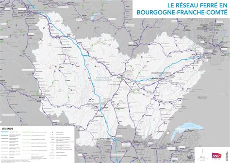 Carte Du Réseau Ferré En Bourgogne Franche Comté