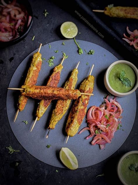 Seekh Kebab Easy Chicken Seekh Kebab Recipe Palates Desire