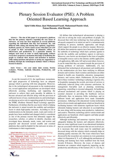 Pdf Plenary Session Evaluator Pse A Problem Oriented Based