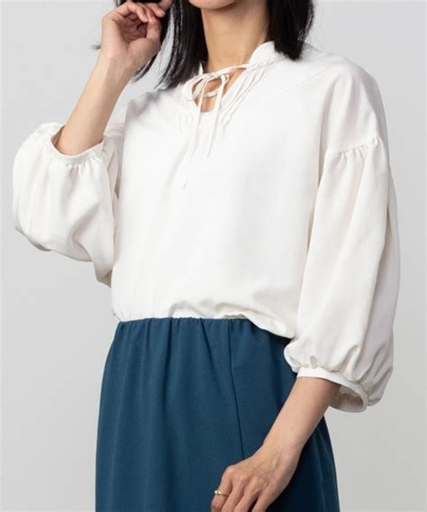 Hushush（ハッシュアッシュ）の「hushush ハッシュアッシュ 袖ボリュームブラウス（シャツブラウス）」 Wear