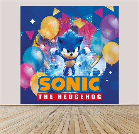 Sonic Backdrop Game Background Sonic Digital File Birthday Birthday Party Banner Printable Sonic