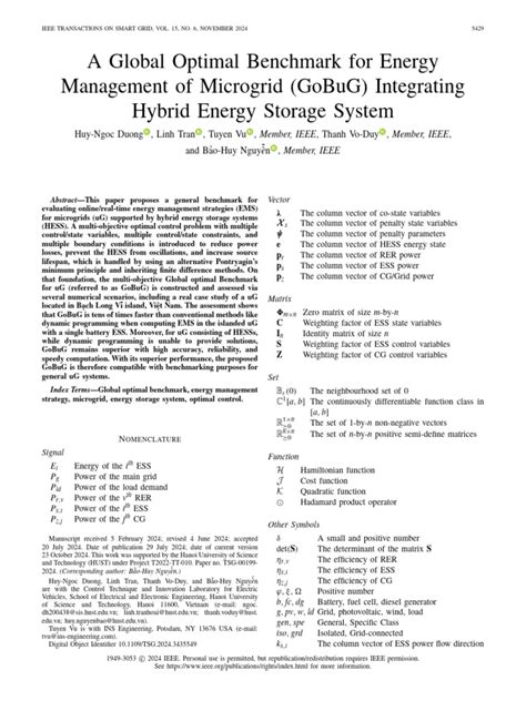 A Global Optimal Benchmark For Energy Management Of Microgrid Gobug Integrating Hybrid Energy