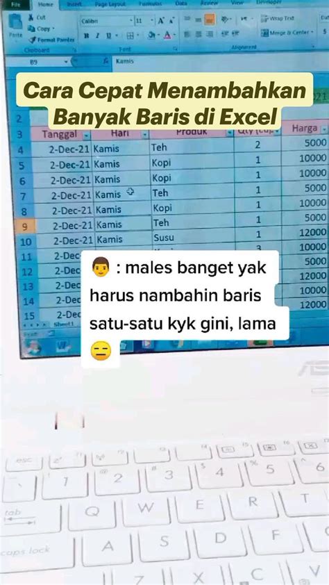 Cara Cepat Menambahkan Banyak Baris Di Excel Excel Shortcuts Excel