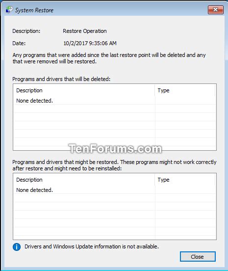 Undo A System Restore In Windows 10 Tutorials