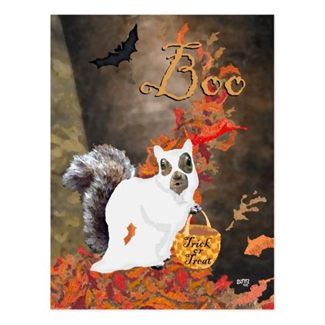 Halloween Squirrel Postcard Zazzle