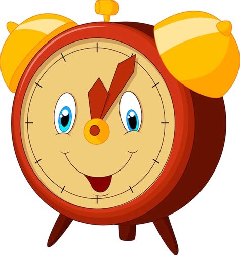 Reloj Despertador De Dibujos Animados Descargar Vectores Premium
