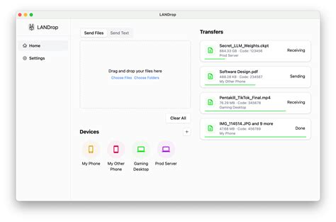 Landrop Drop Any Files To Any Devices On Your Lan