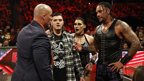 Damian Priest Dominik Mysterio Rhea Ripley And Finn Balor With Adam