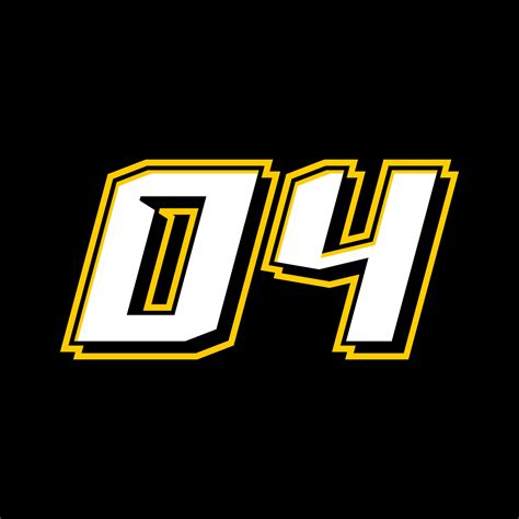 sport racing number 04 logo design vector 21574725 vector art at vecteezy
