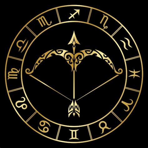 Boogschutter Tattoo Maori Tribale Stijl Horoscoop Astrologisch Sterrenbeeld Premium Vector