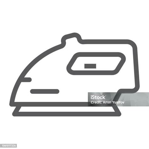 전기 철 선 아이콘 가정 및 가족 증기 철 서명 벡터 그래픽 흰색 바탕에 선형 패턴 10에 대한 스톡 벡터 아트 및 기타 이미지 Istock