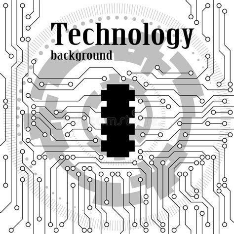 Circuit Board Background Electronic Pattern Stock Vector