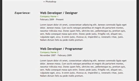 Basic Resume HTML Code How To Create An HTML5 Microdata Powered Resume