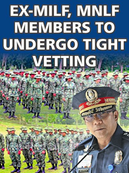 Ex Milf Mnlf Members To Undergo Tight Vetting Journalnews