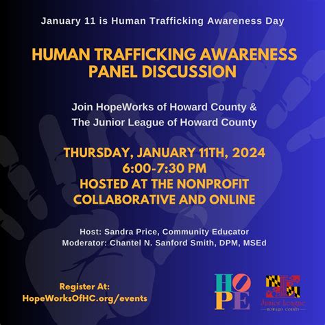 Jan 11 Human Trafficking Awareness Panel Discussion Columbia Md Patch