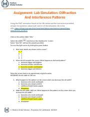Exploring Diffraction And Interference Patterns Through Course Hero