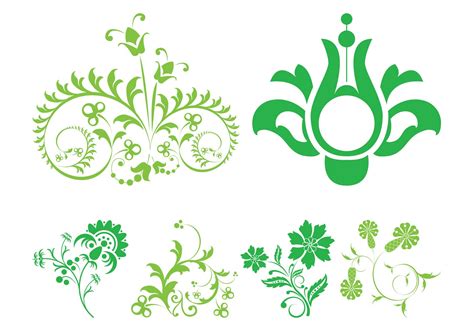 Green Floral Scrolls Download Free Vector Art Stock Graphics And Images