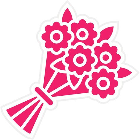 Flower Bouquet Vector Icon Style 22434803 Vector Art At Vecteezy