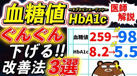 薬の前に知らないと損する、劇的に血糖値・hba1cを下げる方法とは？どのくらいの数値だと危険？「血糖値が下がりやすい体」とは？医師が徹底解説