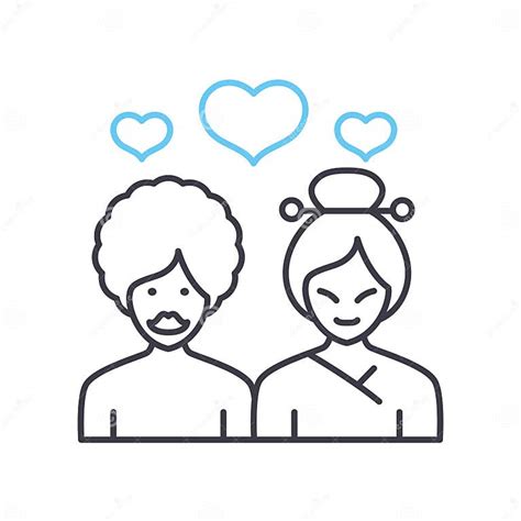 Tolerance Line Icon Outline Symbol Vector Illustration Concept Sign