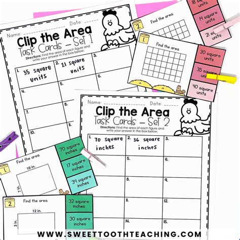 Area And Perimeter Activities For 3rd Grade Sweet Tooth Teaching