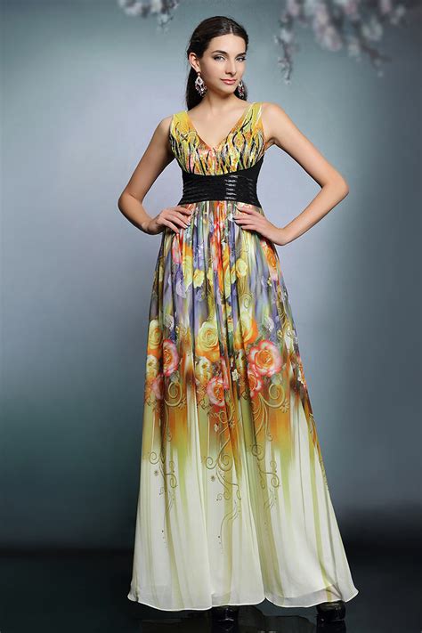 Modernes A Linie Ärmelloses Chiffon Abendkleider auf Lager XHD31292