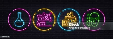 검사 화학 실험실 및 어려운 스트레스 최소 선 아이콘 웹 응용 프로그램의 경우 벡터 인쇄 3차원 형태에 대한 스톡 벡터 아트 및 기타 이미지 Istock