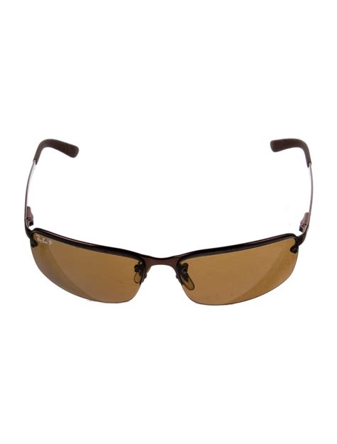 Ray Ban Shield Tinted Sunglasses Brown Sunglasses Accessories