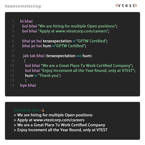Vtest On Linkedin Bhailang Softwaretestingcompany
