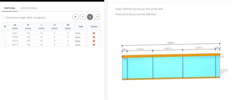 stiffeners beam shell fea skyciv engineering