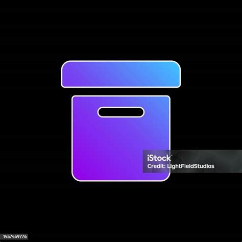 ボックスサイドビューの青いグラデーションベクター画像アイコン アイコンのベクターアート素材や画像を多数ご用意 アイコン
