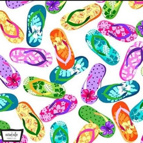 Flip Flops Fabric Etsy